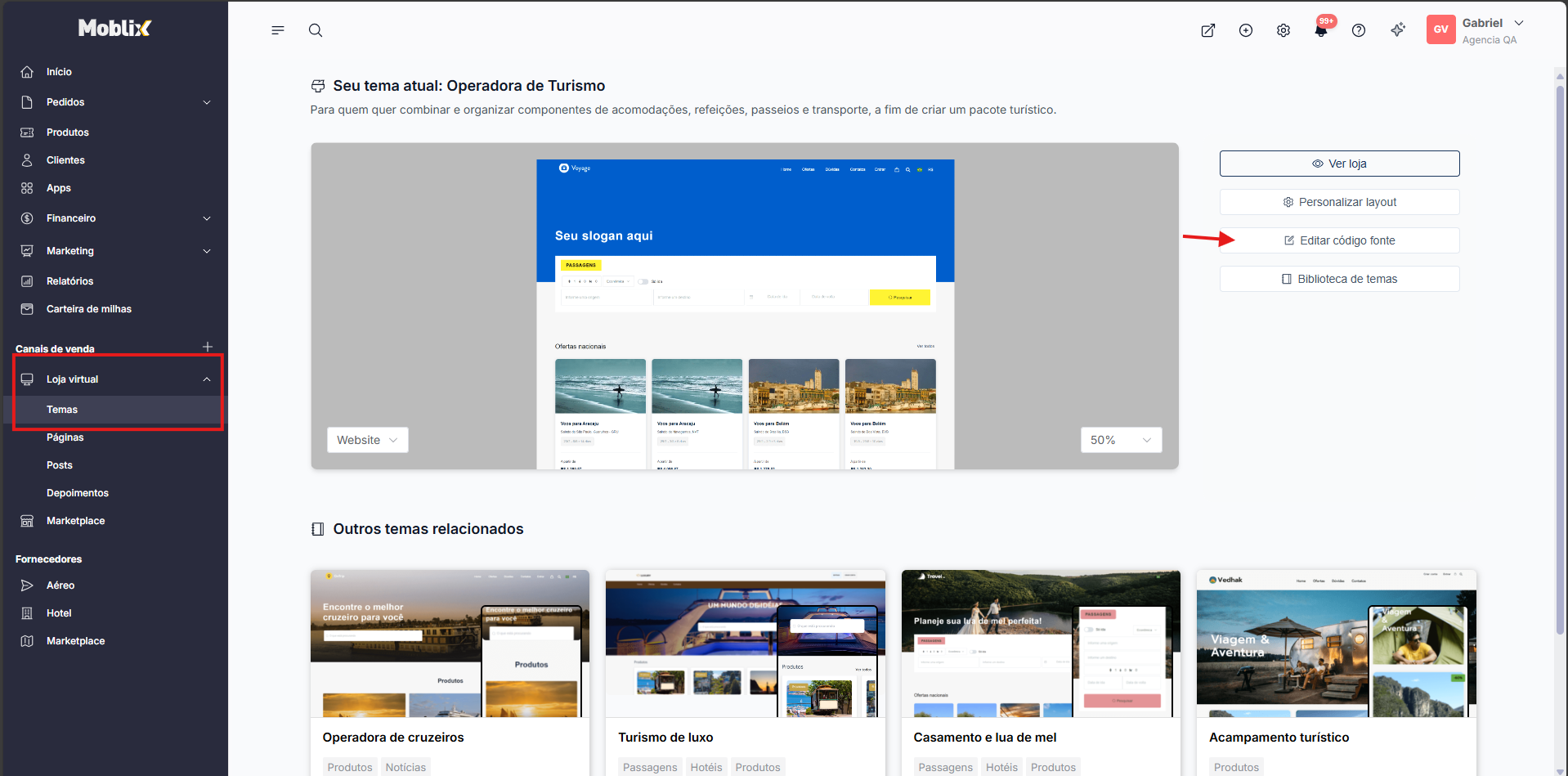 Como editar o código do layout do seu site - Moblix